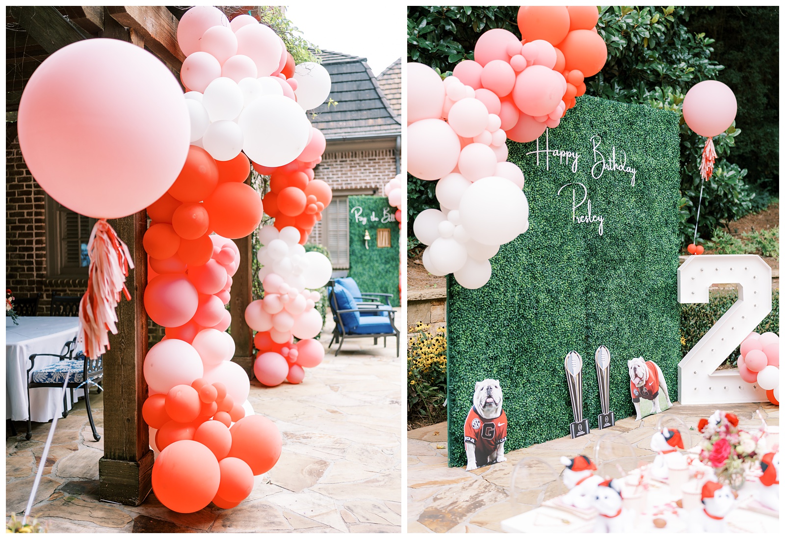 UGA Themed "Back TWO Back" Birthday Party — Grace Emily Photography